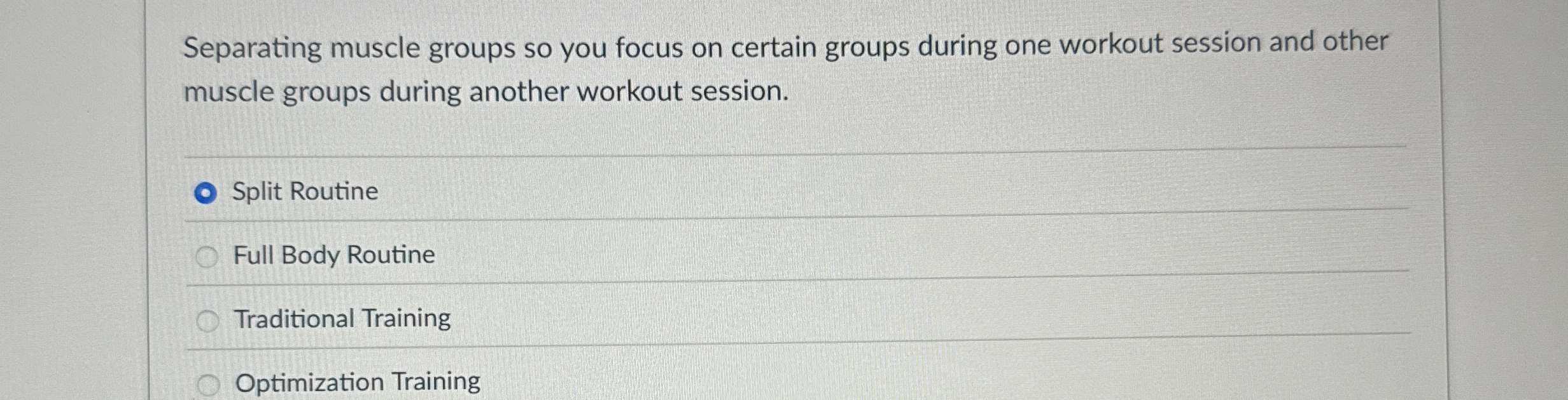 Solved Separating muscle groups so you focus on certain | Chegg.com