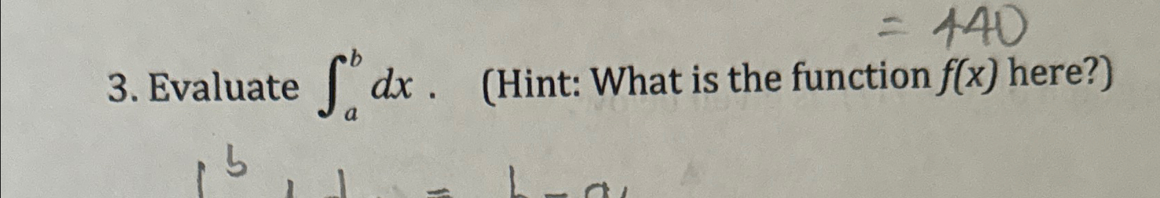 Solved Evaluate ∫abdx. (Hint: What is the function f(x) | Chegg.com