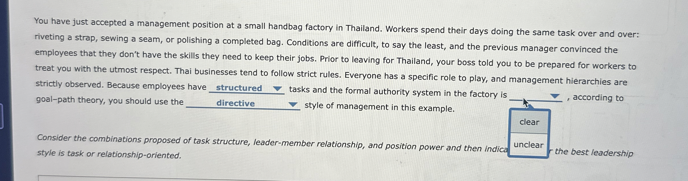 Solved by an EXPERT You have just accepted a management position at a | Chegg.com