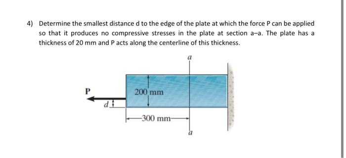 Solved 4) Determine the smallest distance d to the edge of | Chegg.com