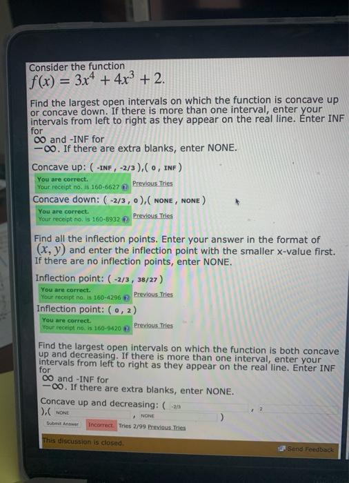 Solved Consider the function f(x) = 3x4 + 4x3 + 2. Find the | Chegg.com