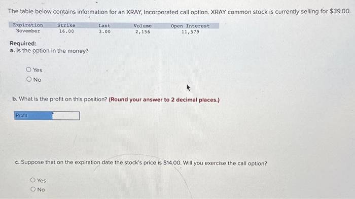 Solved The table below contains information for an XRAY, | Chegg.com