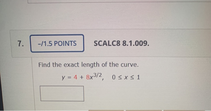 Solved 1.1/2 POINTS PREVIOUS ANSWERS SCALC8 5.2.001. Find | Chegg.com