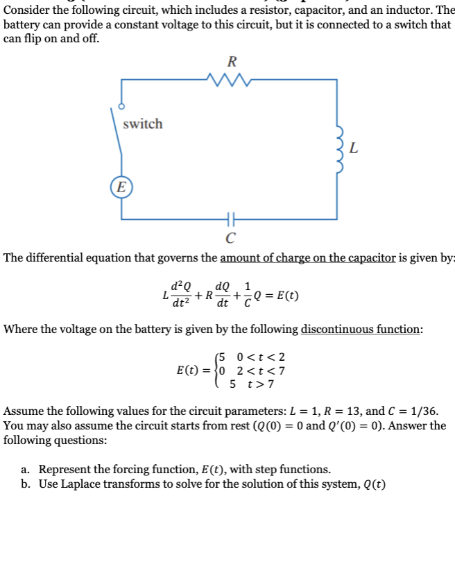 Solved Consider the following circuit, which includes a | Chegg.com