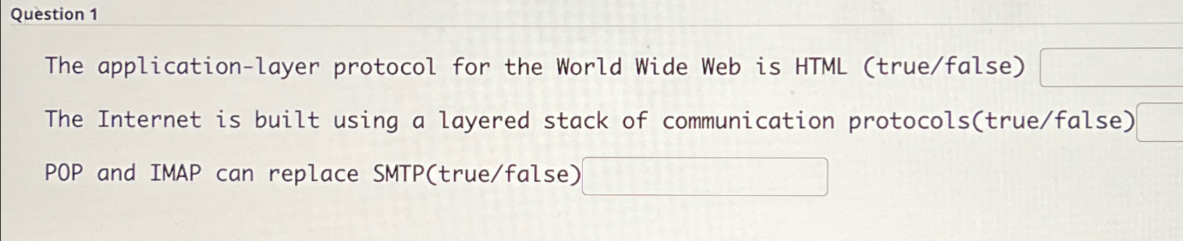 Solved Question 1The application-layer protocol for the | Chegg.com