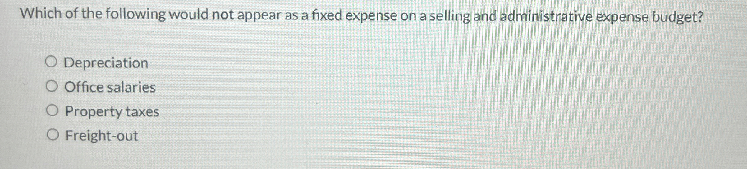 Solved Which of the following would not appear as a fixed | Chegg.com