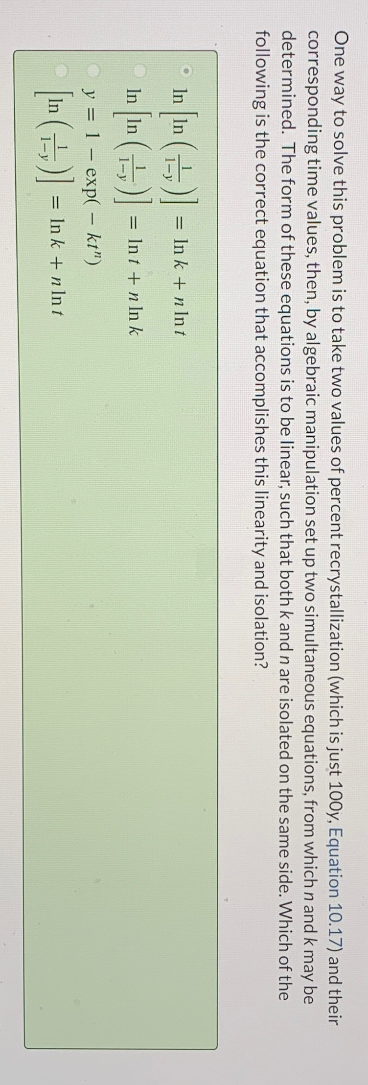Solved One way to solve this problem is to take two values | Chegg.com