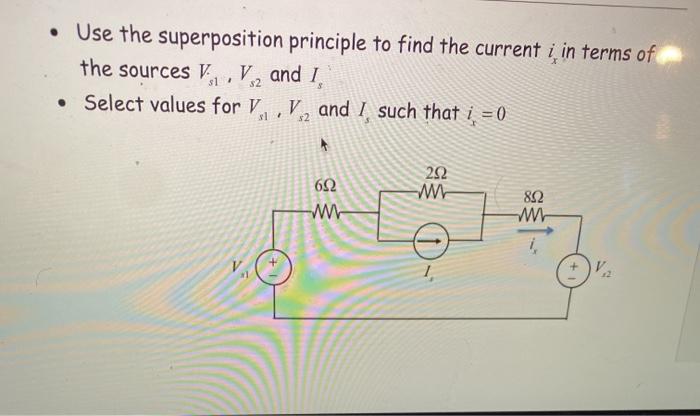 Solved • Use the superposition principle to find the current | Chegg.com