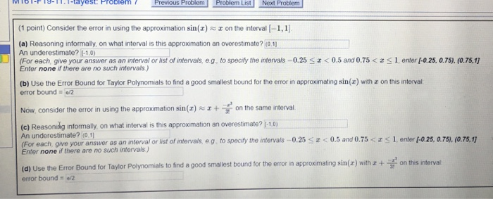 Solved M161-F19-11.1-tayest: Problem 7 Previous Problem is | Chegg.com