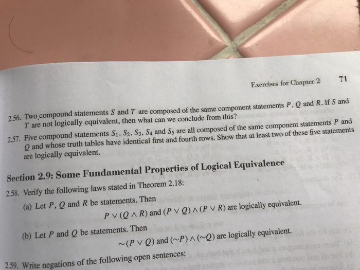 Solved 71 Exercises for Chapter 2 2.56. Two compound | Chegg.com