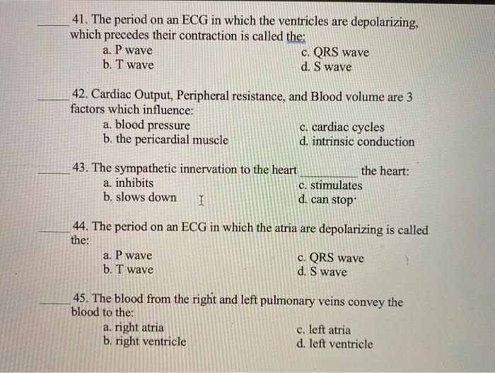 Solved 35. The right and left lower chambers of the heart | Chegg.com
