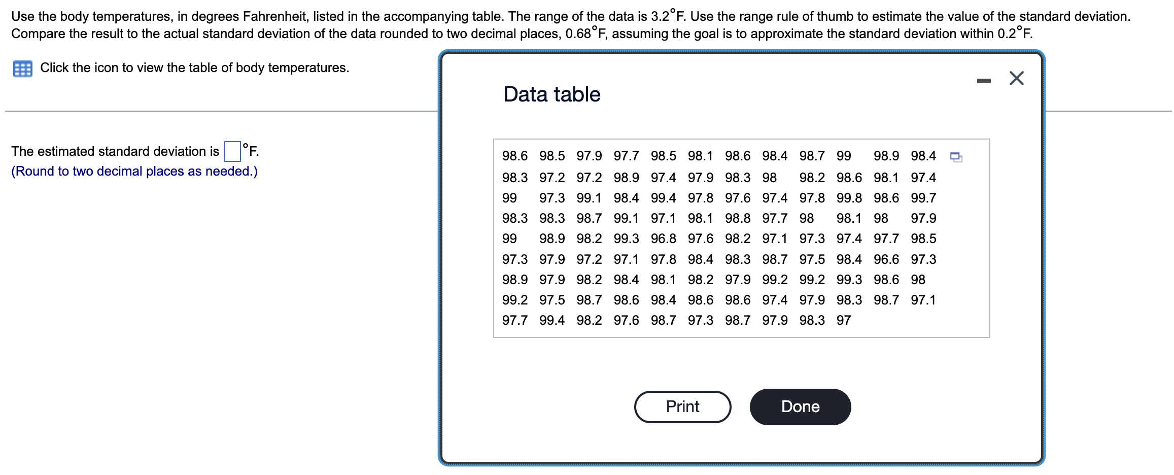 Solved Click the icon to view the table of body | Chegg.com