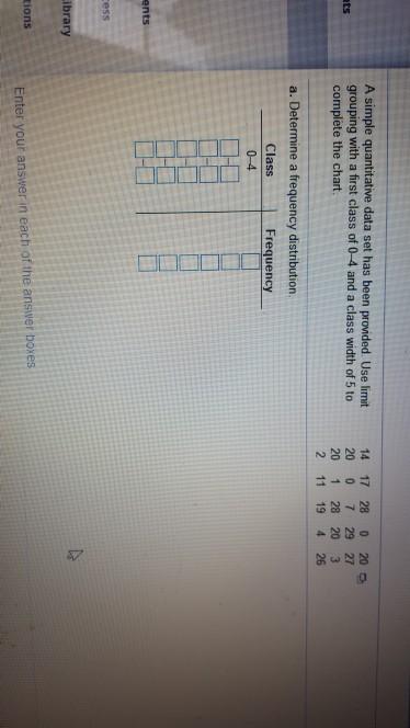 Solved A Simple Quantitative Data Set Has Been Provided Use 
