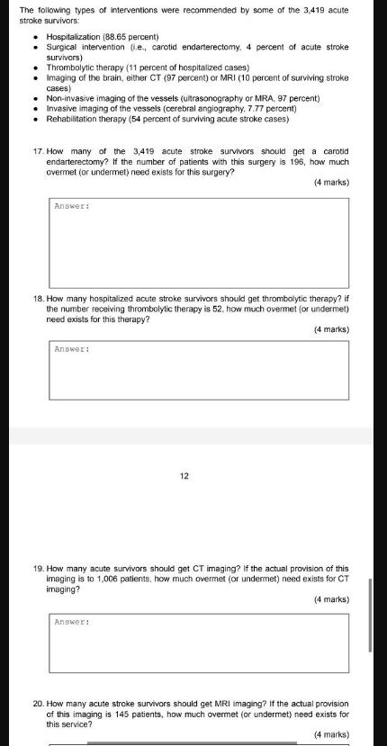 Solved help The following types of interventions were | Chegg.com