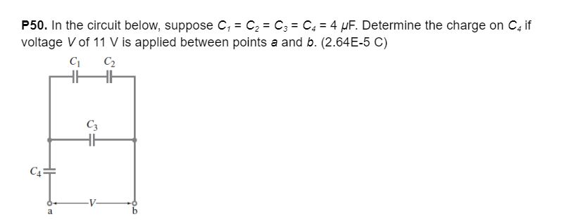 Solved P50. ﻿In the circuit below, suppose C1 = ﻿C2 = ﻿C3 = | Chegg.com