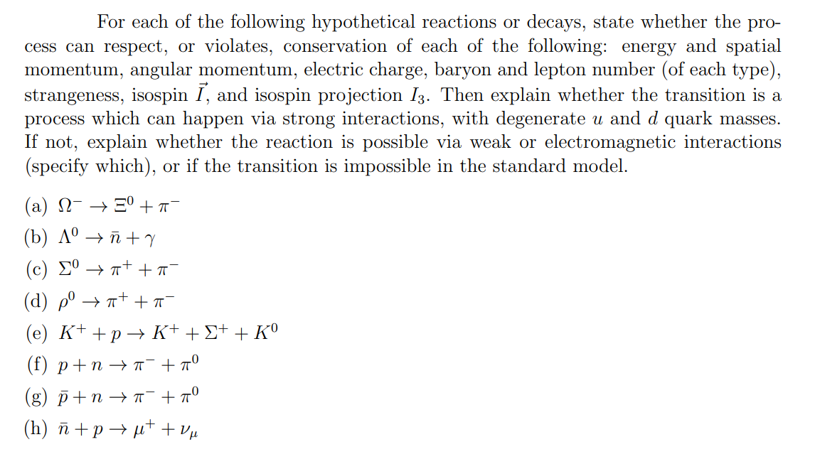 Solved For each of the following hypothetical reactions or | Chegg.com