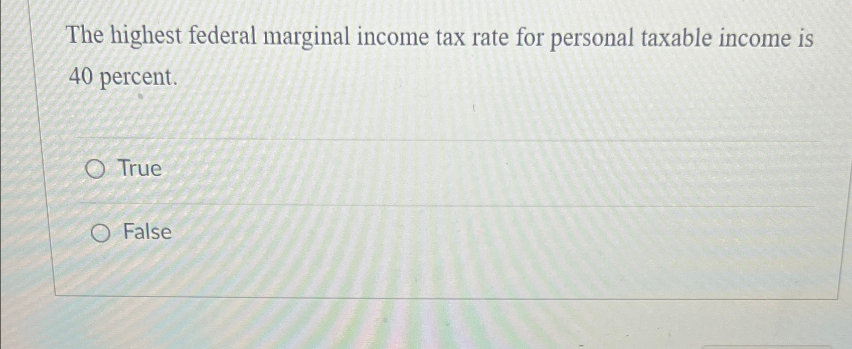 Solved The highest federal marginal income tax rate for | Chegg.com