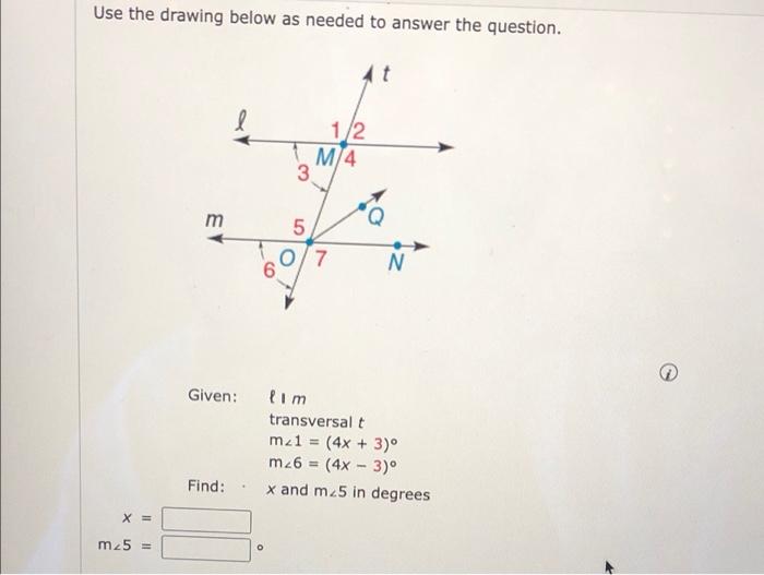 Solved Use the drawing below as needed to answer the | Chegg.com