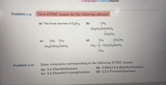 Solved (a) The three isomers of C5H12 (c) (d) Draw | Chegg.com