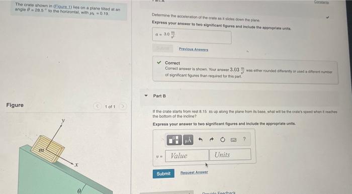 Solved The crate shows in Elour 1 lies on a plane tilted at | Chegg.com