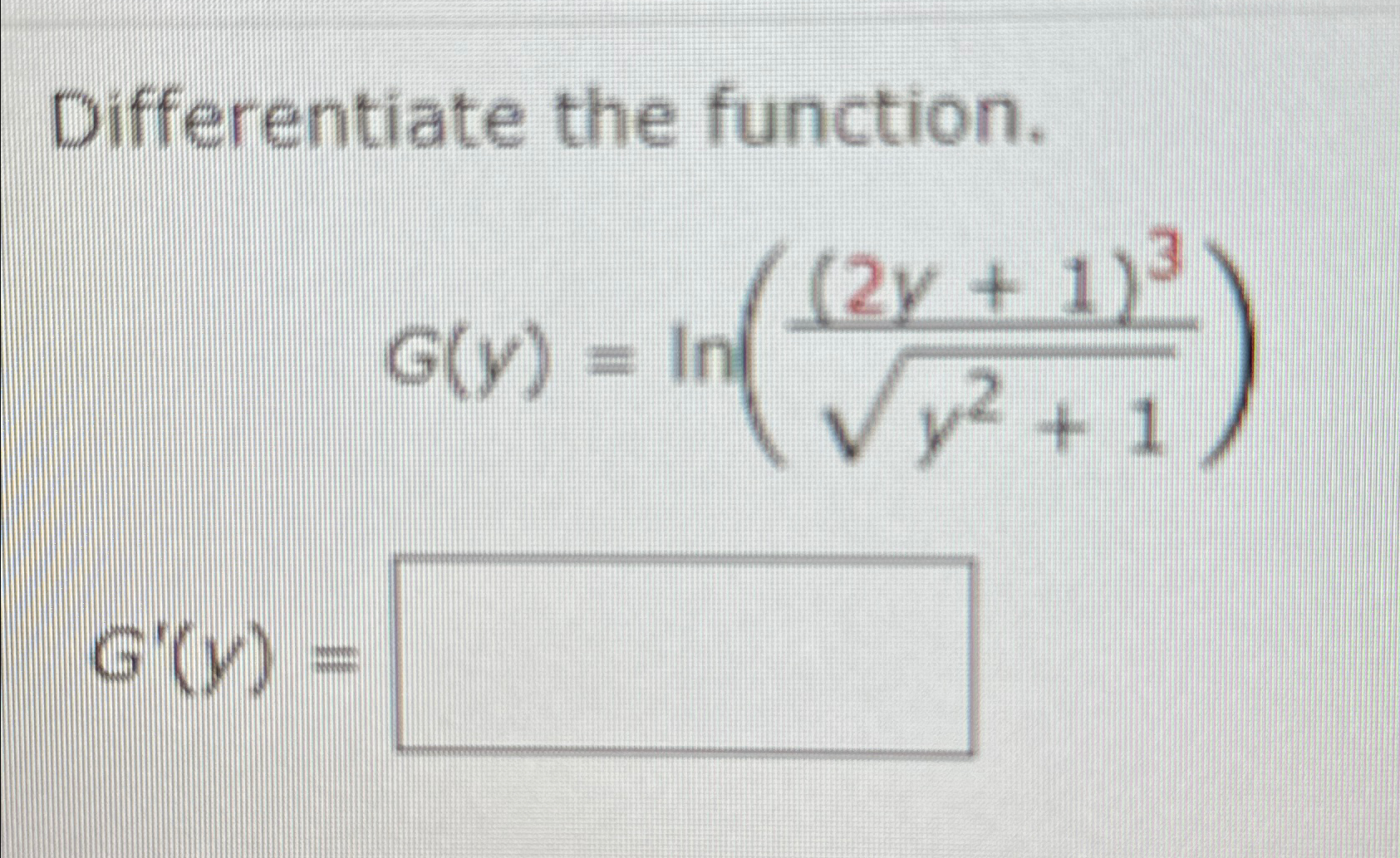 Solved Differentiate the | Chegg.com Solved Differentiate the | Chegg.com