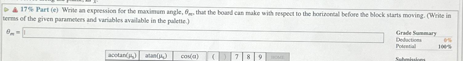 Solved Write an expression for the maximum angle, \\\\theta | Chegg.com