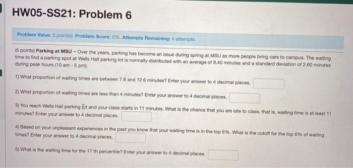 Solved HW05-SS21: Problem 6 Problem Value: 5 point(s). | Chegg.com