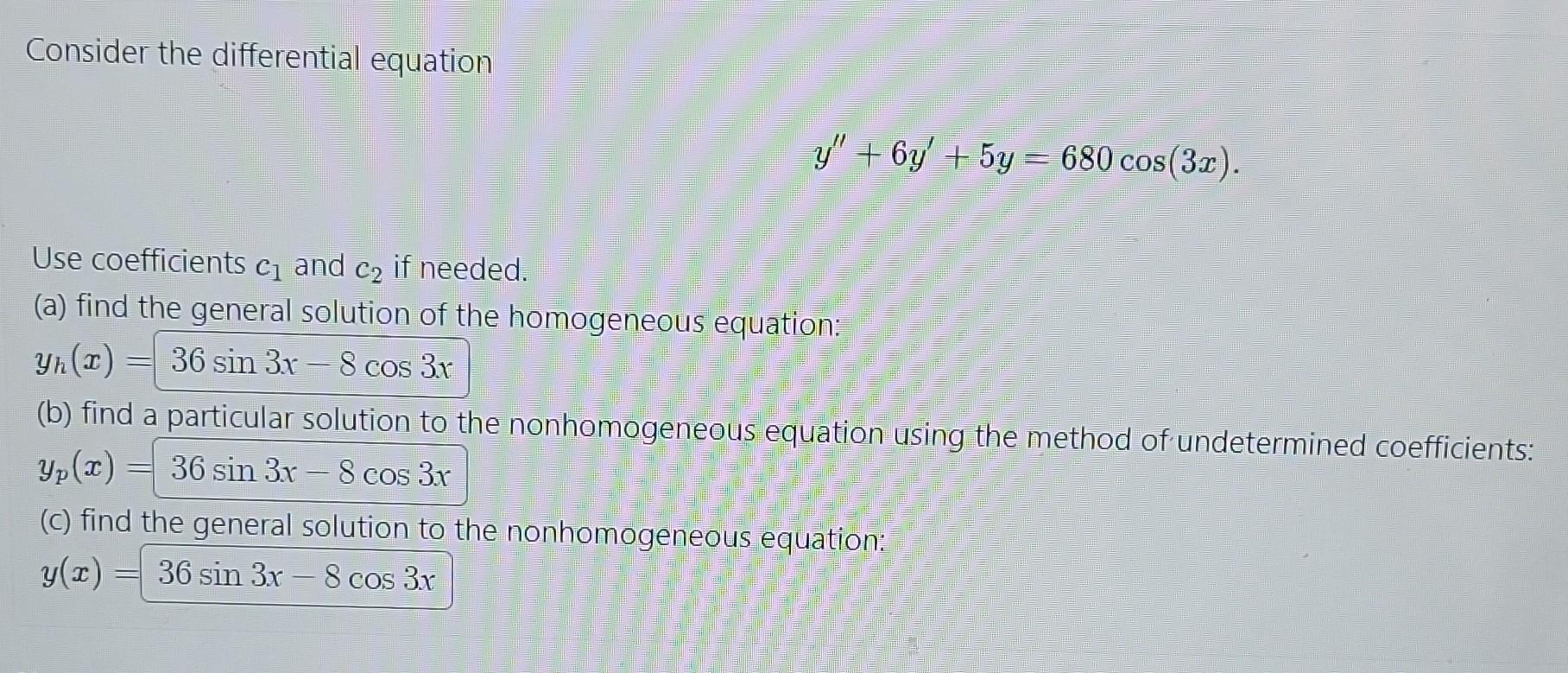 Solved Consider the differential equation | Chegg.com