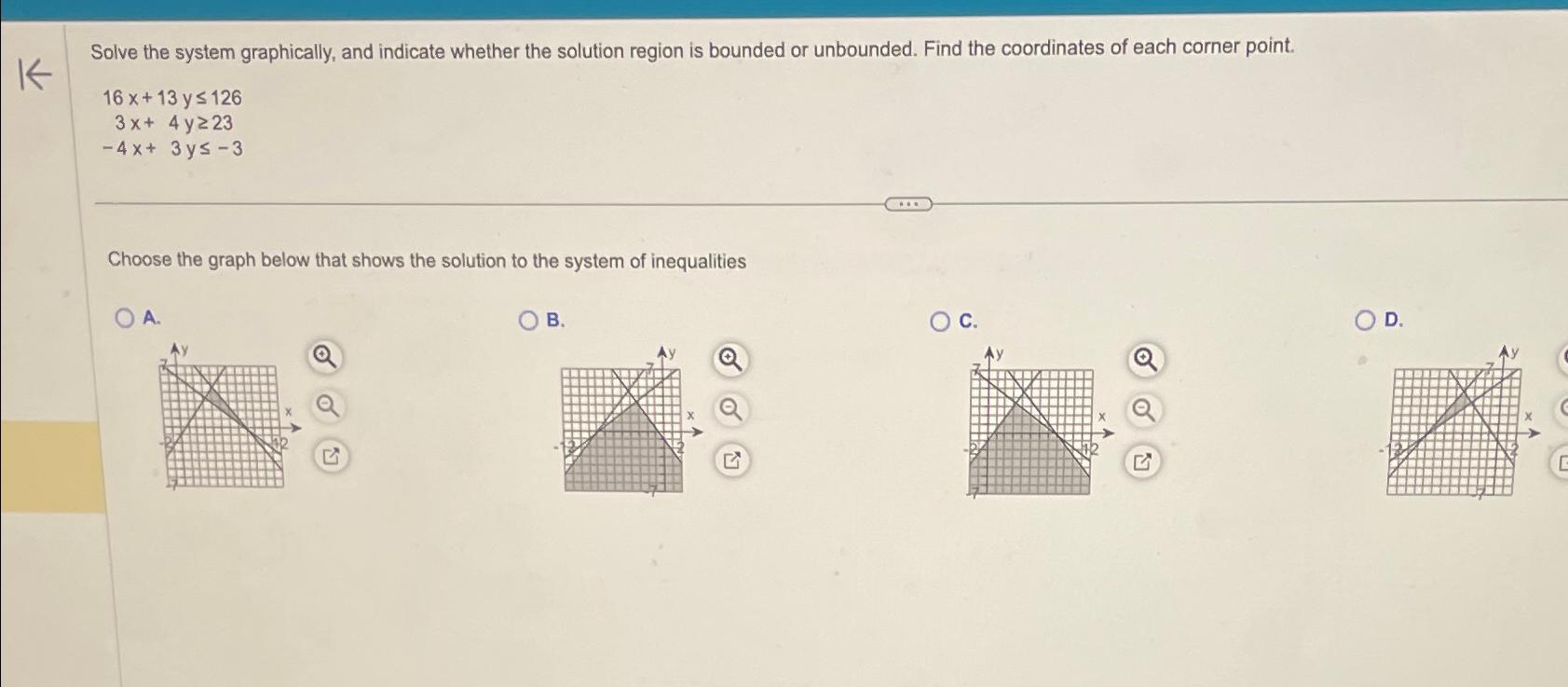 Solved Solve the system graphically, and indicate whether | Chegg.com
