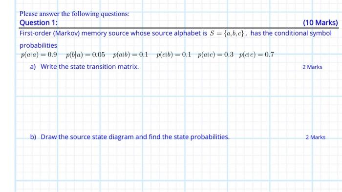 Please Answer The Following Questions Question 1 
