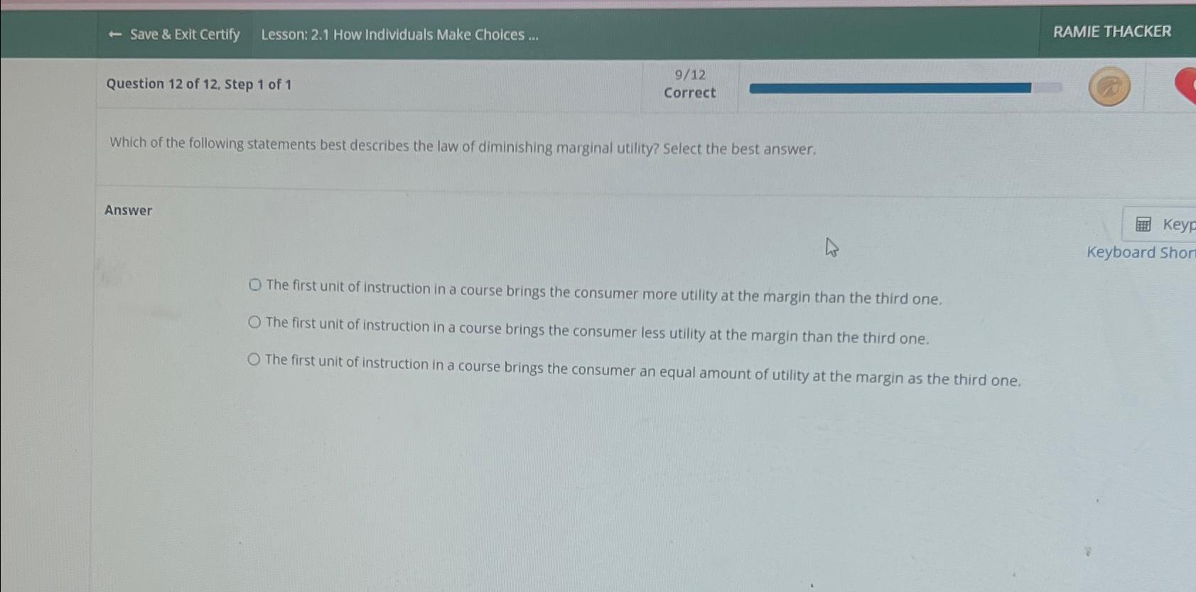 Solved larr Save & Exit CertifyLesson: 2.1 ﻿How Individuals | Chegg.com