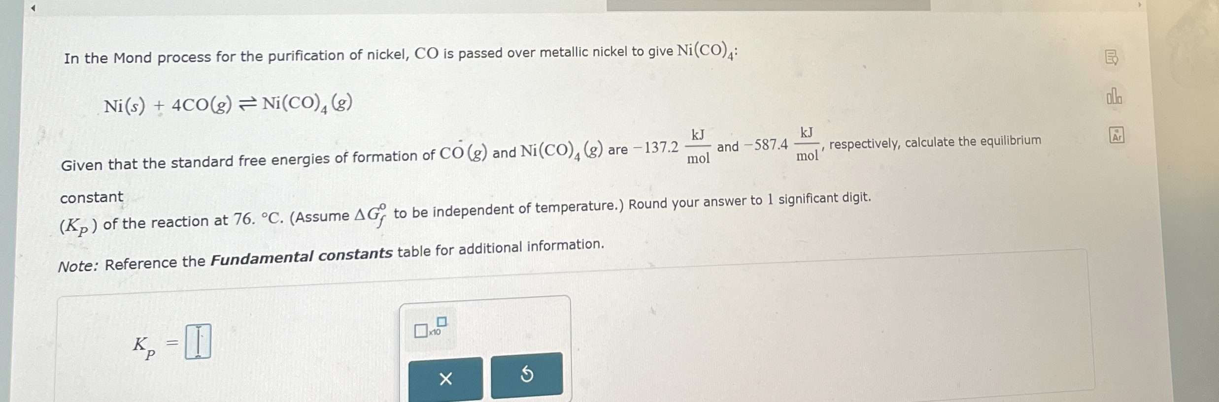 Solved In the Mond process for the purification of nickel, | Chegg.com