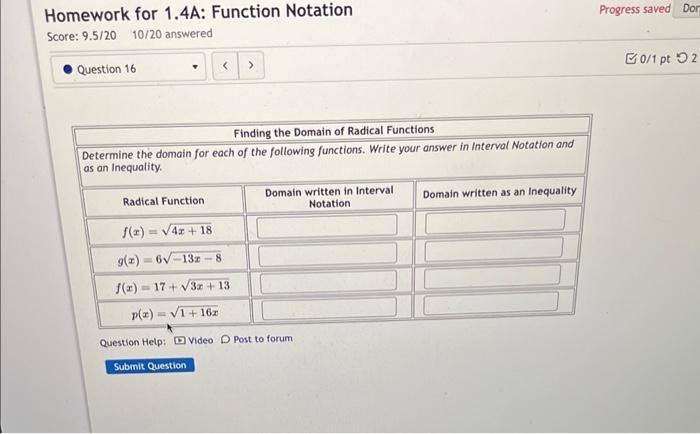 Solved Finding the Domain of Radical Functions Determine the | Chegg.com