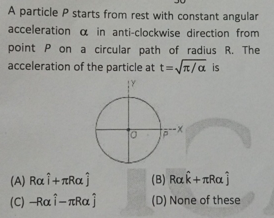 Solved A particle P ﻿starts from rest with constant angular | Chegg.com