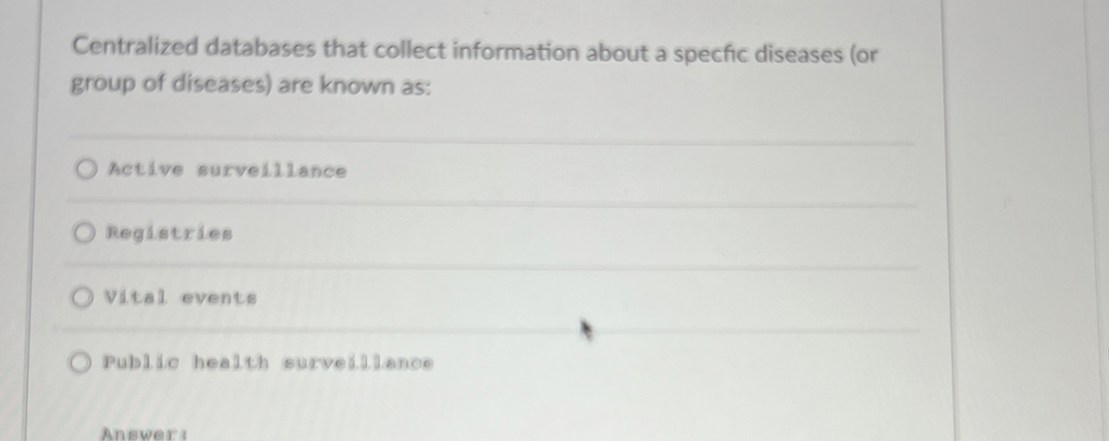 Solved Centralized databases that collect information about | Chegg.com
