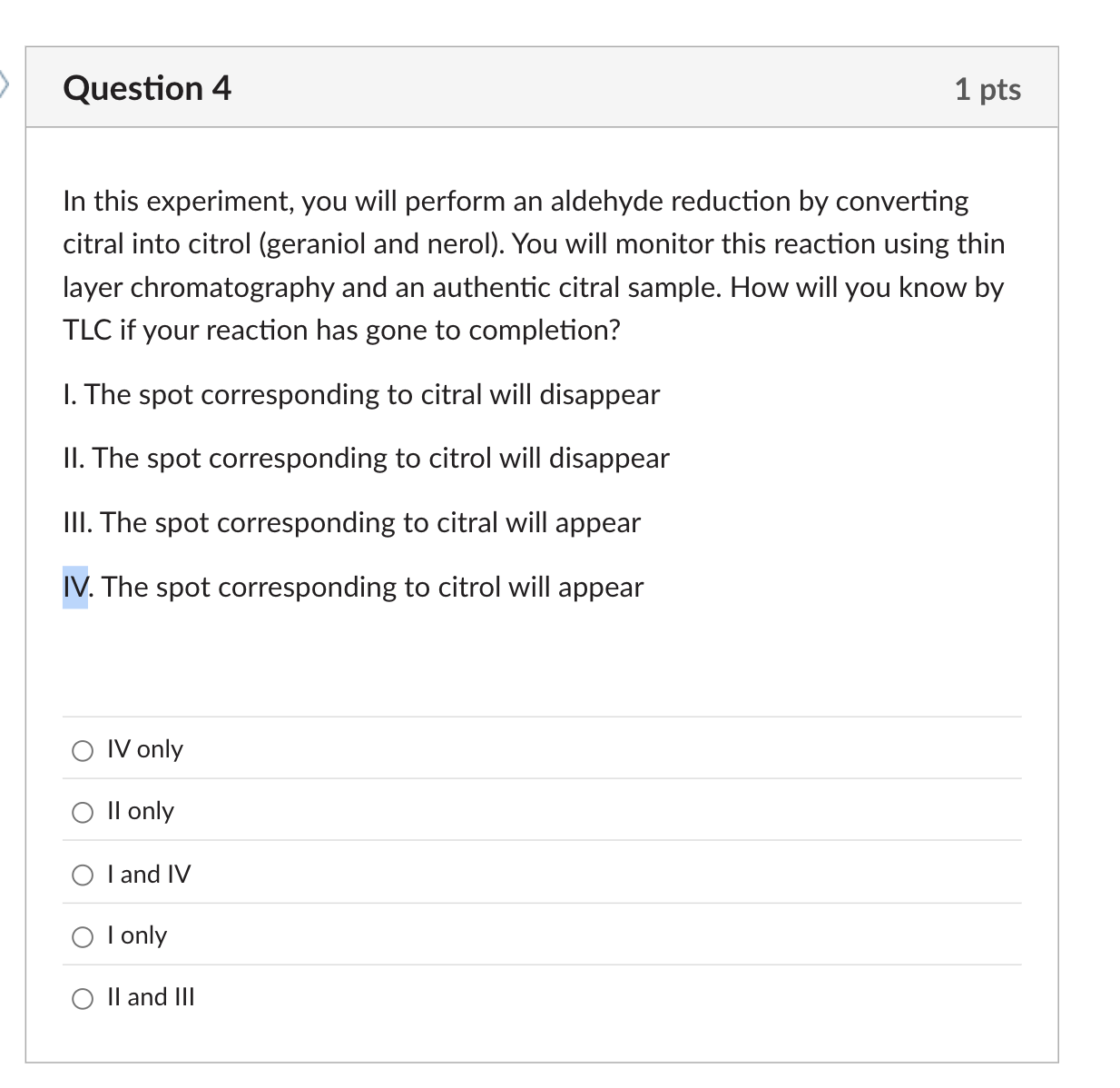 Solved Question 4 ﻿In this experiment, you will perform an | Chegg.com