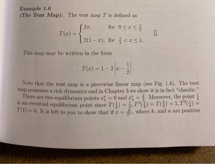 5. Let T : [0,1] → [0, 1] be the Tent map as defined | Chegg.com