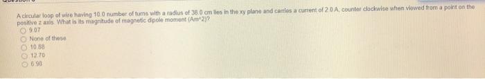 Solved Accutar loop of wito having 100 number of turns with | Chegg.com