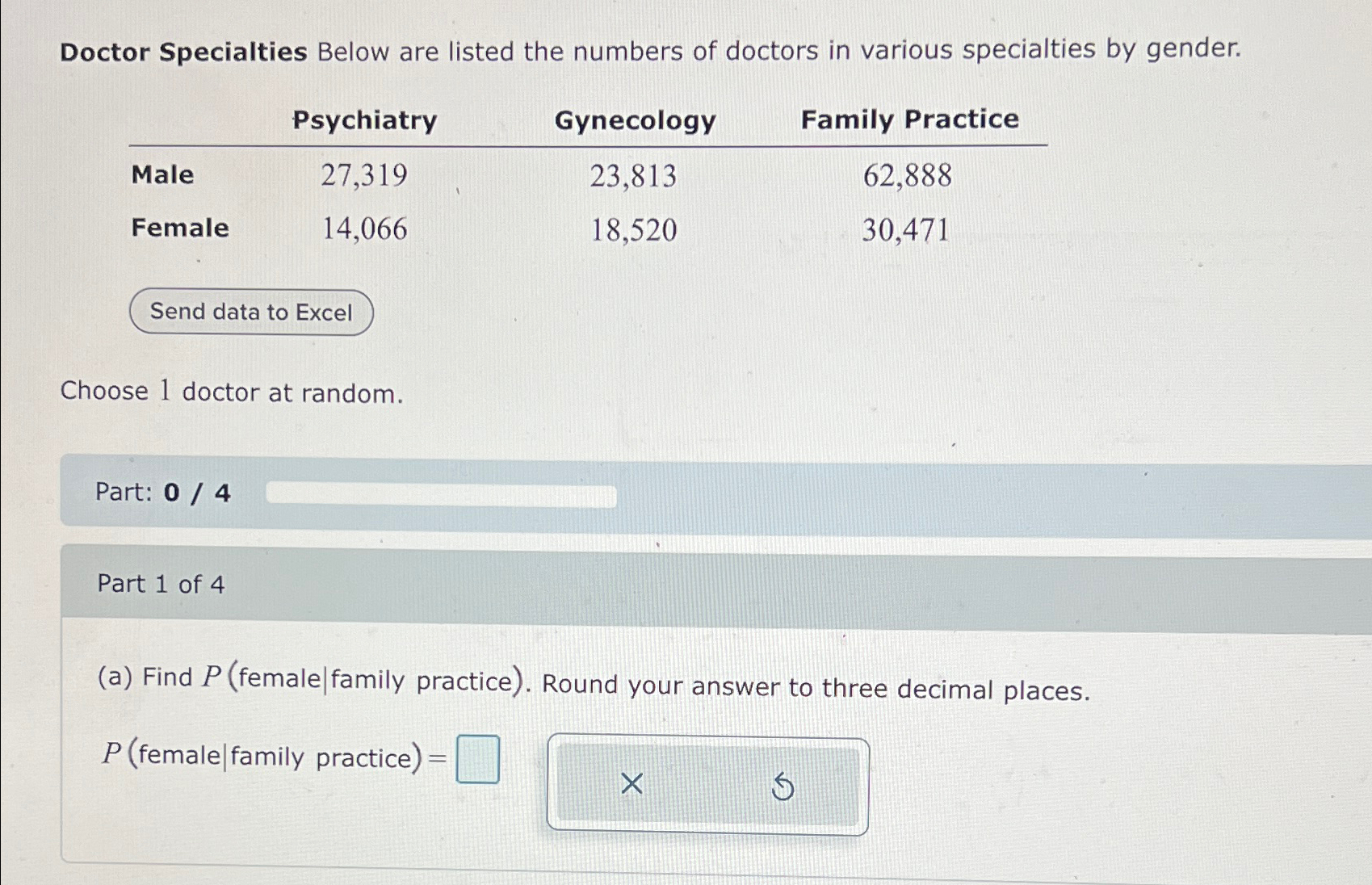 Solved Doctor Specialties Below are listed the numbers of | Chegg.com