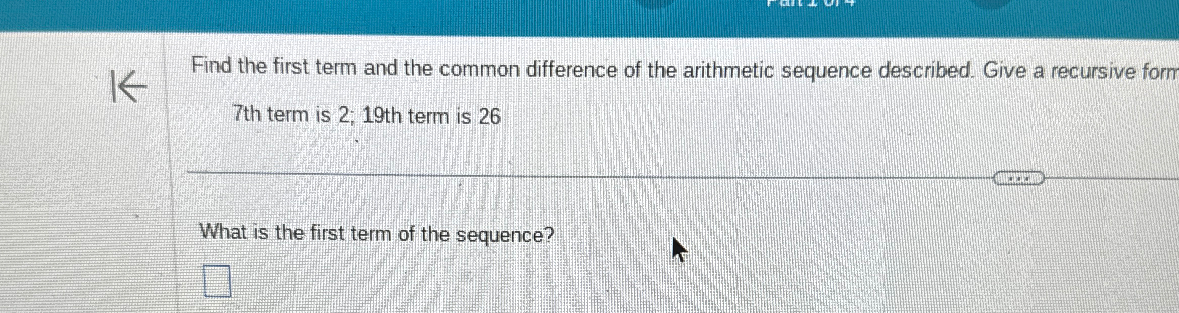 Solved Find the first term and the common difference of the | Chegg.com