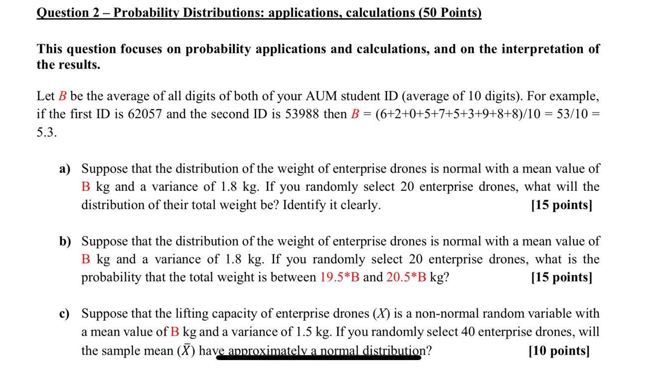 Solved This question focuses on probability applications and | Chegg.com