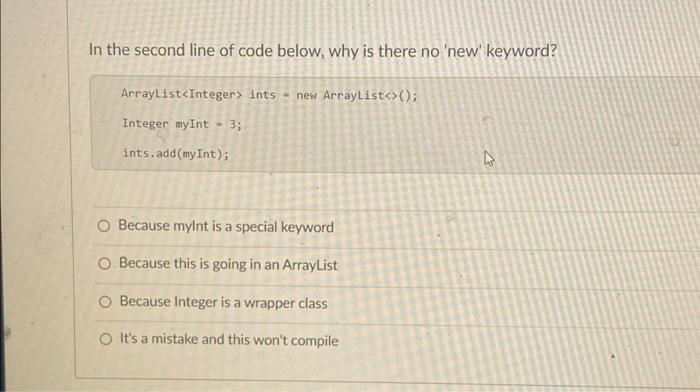 Solved In the second line of code below, why is there no | Chegg.com