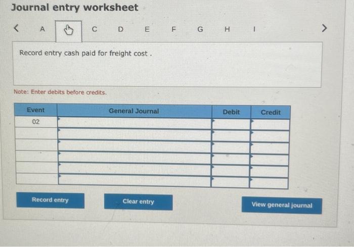 Solved Journal entry worksheetJournal entry worksheet Record | Chegg.com