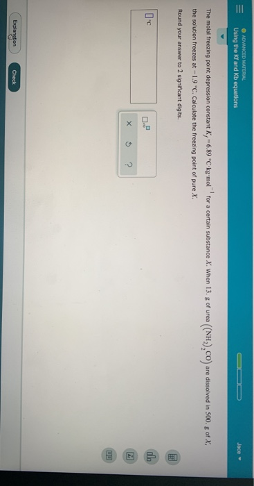 Solved ADVANCED MATERIAL Using the Kf and Kb equations Jace | Chegg.com