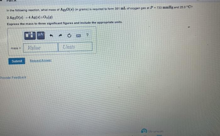 Solved In the following reaction, what mass of Ag20(s) (in | Chegg.com