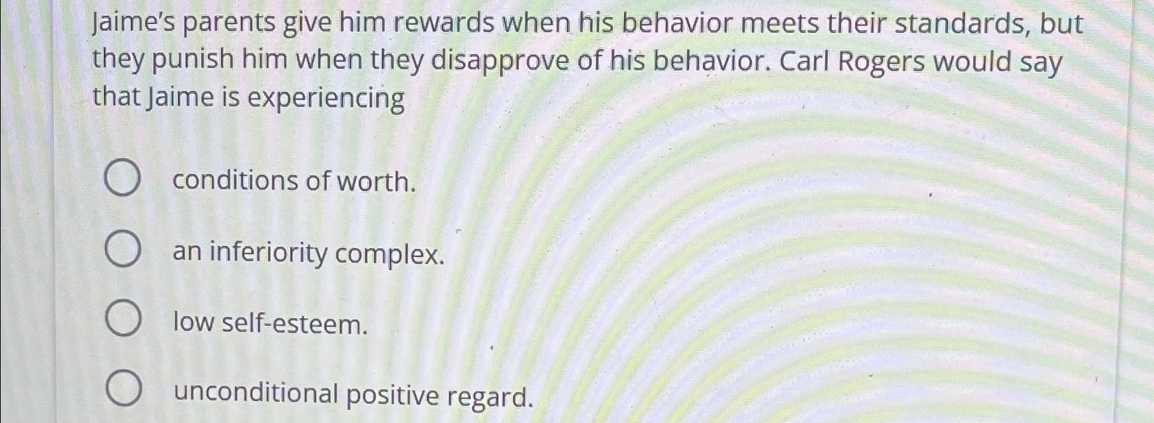 Solved Jaime's parents give him rewards when his behavior | Chegg.com