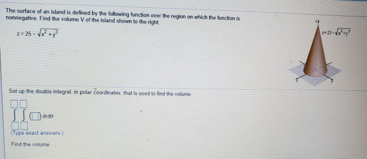 Solved The surface of an island is defined by the following | Chegg.com