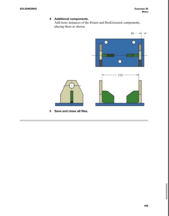 Solved Exercise 54 SOLIDWORKS Exercise 54: Mates Create this | Chegg.com