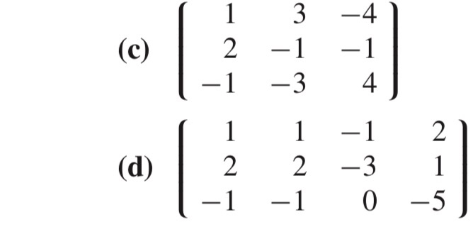 Solved 4. Determine the null space of each of the following | Chegg.com