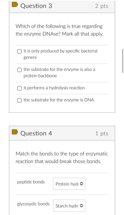 Solved Which of the following is true regarding the enzyme | Chegg.com